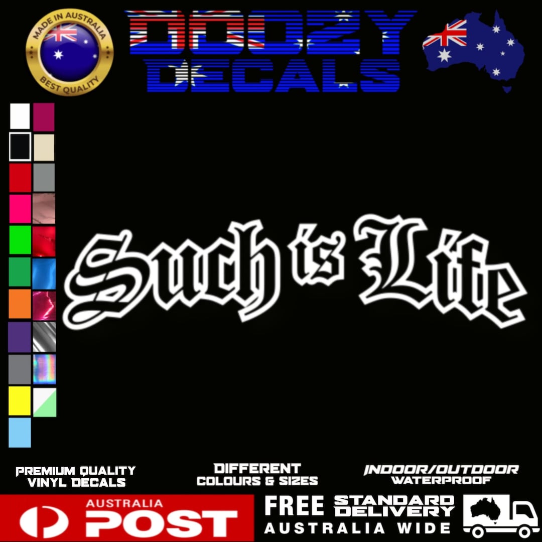 Such is Life Decal, Ned Kelly, Car Decals, 4X4 Stickers, Laptop Decals ...