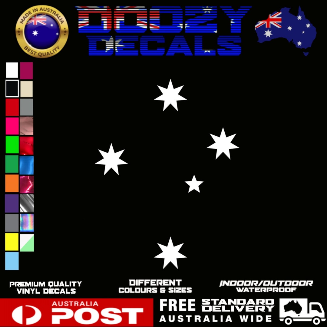 Southern Cross Sticker, Southern Cross Decal, Car Decals,4x4 Stickers ...