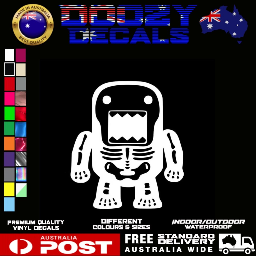 Domo Bear Skeleton Vinyl Decal Sticker, Jdm Car Decals, Jdm Vinyl,esky ...