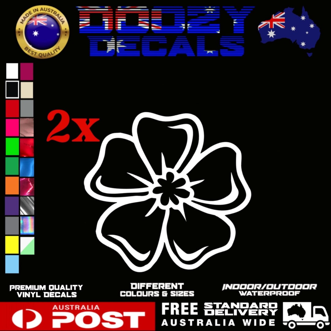 Hibiscus Flower Vinyl Decal Sticker, Flower Car Decals, 4X4 Stickers ...