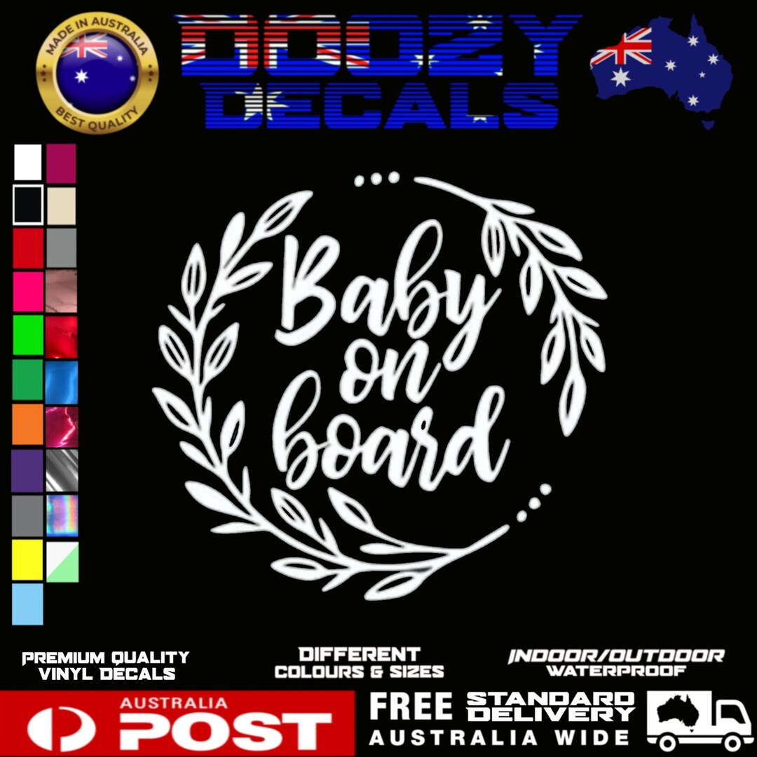 Baby on Board Car Decal, Baby Car Stickers, 4X4 Stickers, Baby Decals ...