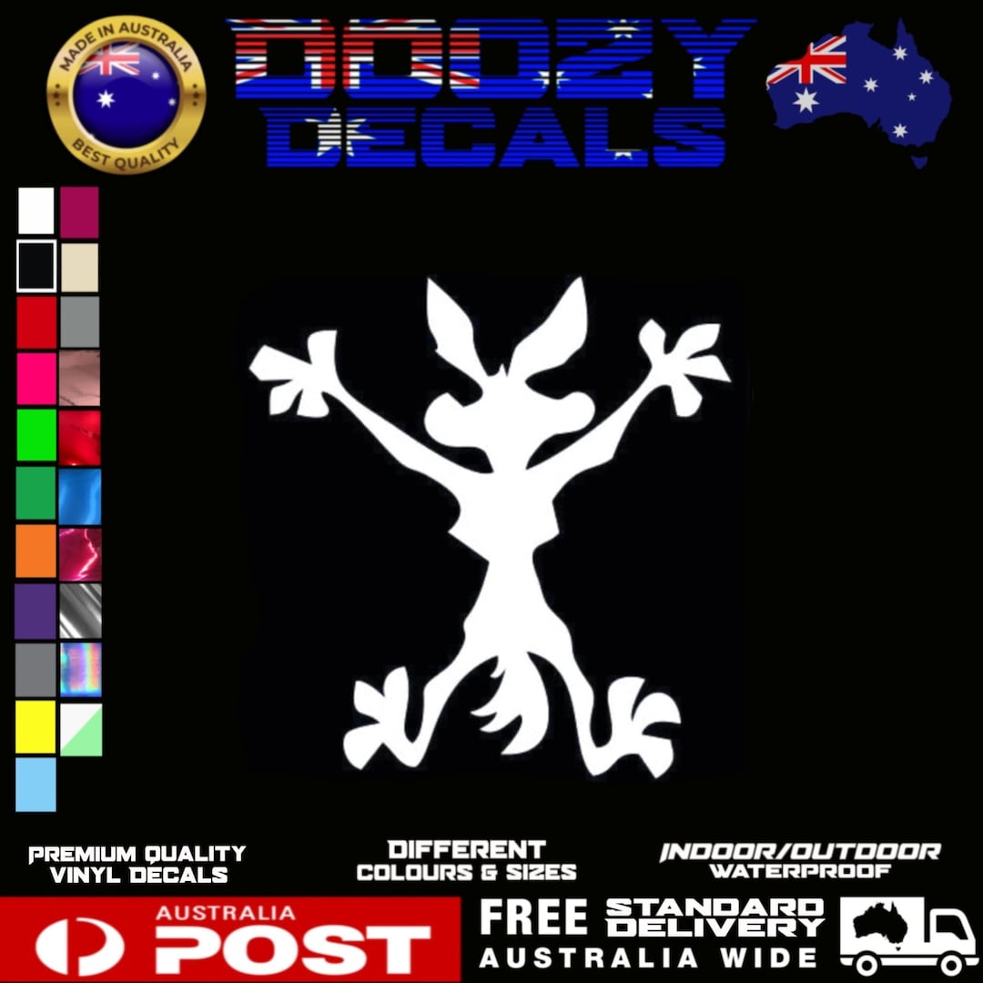 Wile E Coyote Decal Sticker, Looney Tunes Sticker,4x4 Stickers, Funny ...