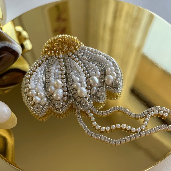 Beaded Brooch - Etsy