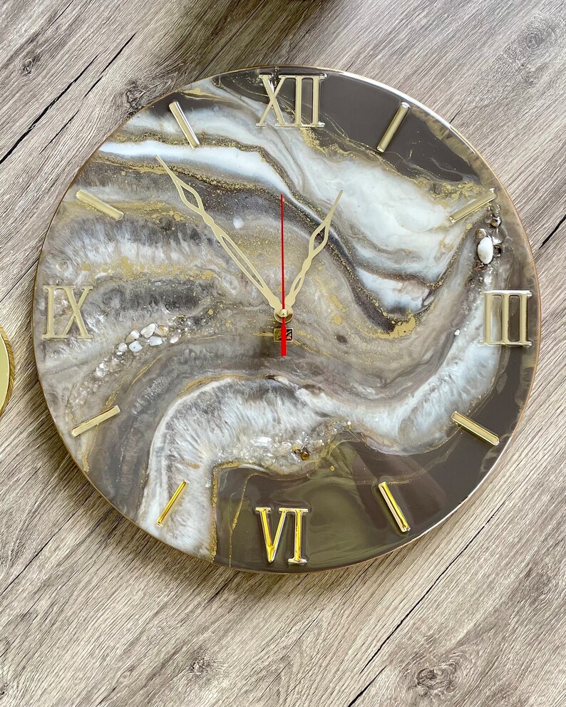 Epoxy Resin Art Clock Home Decor Modern Wall Art Wall Clock - Etsy