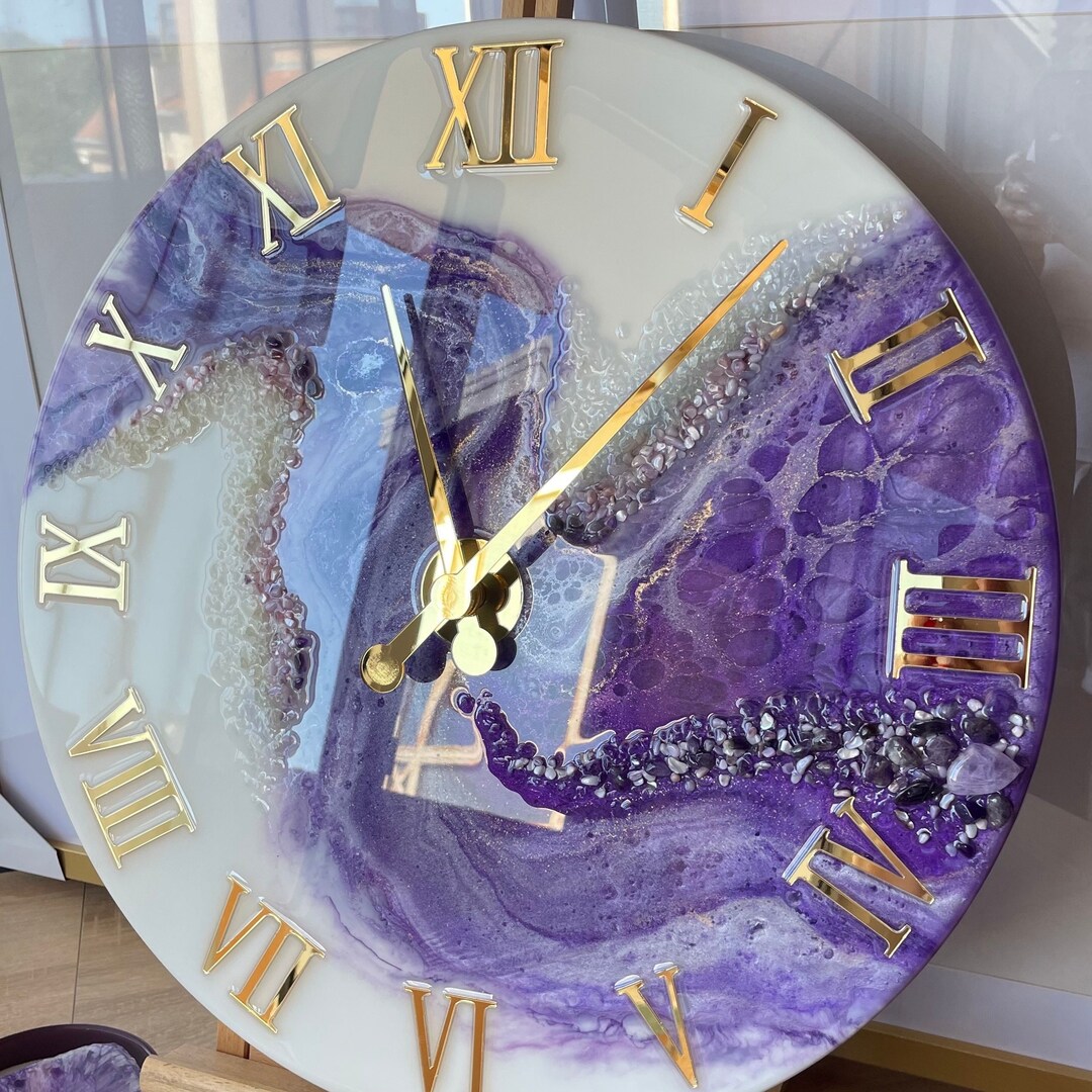Resin Art Wall Clock Home Decor Modern Wall Art Epoxy Resin Clock ...