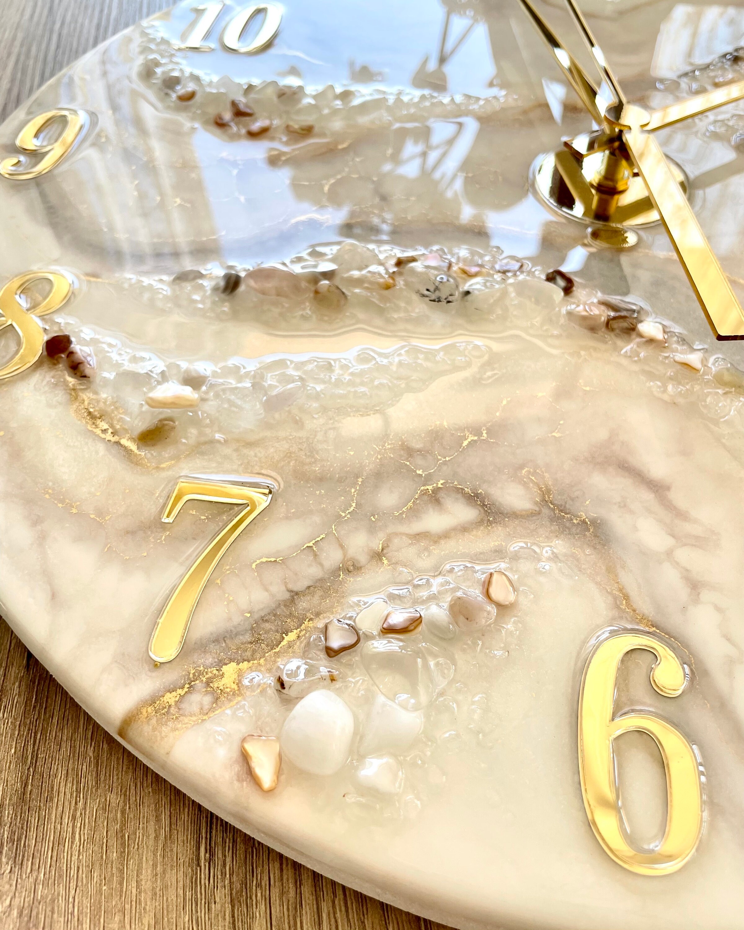 Resin Art Clock Home Decor Modern Wall Art Epoxy Resin Clock With ...