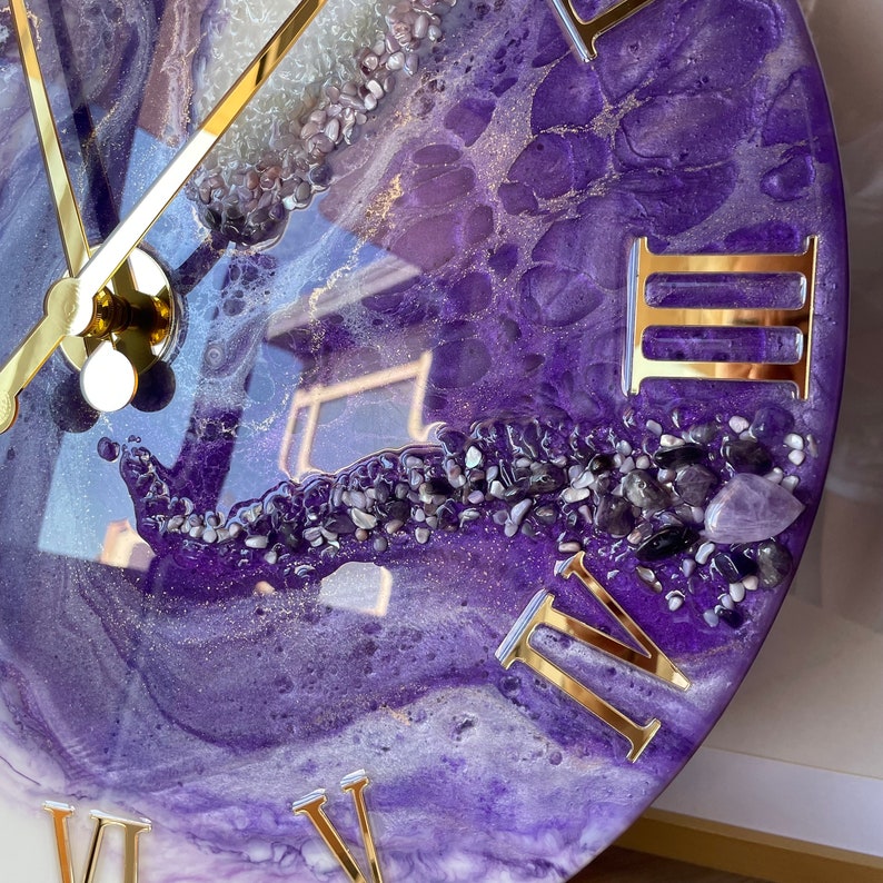Resin Art Wall Clock Home Decor Modern Wall Art Epoxy Resin Clock ...