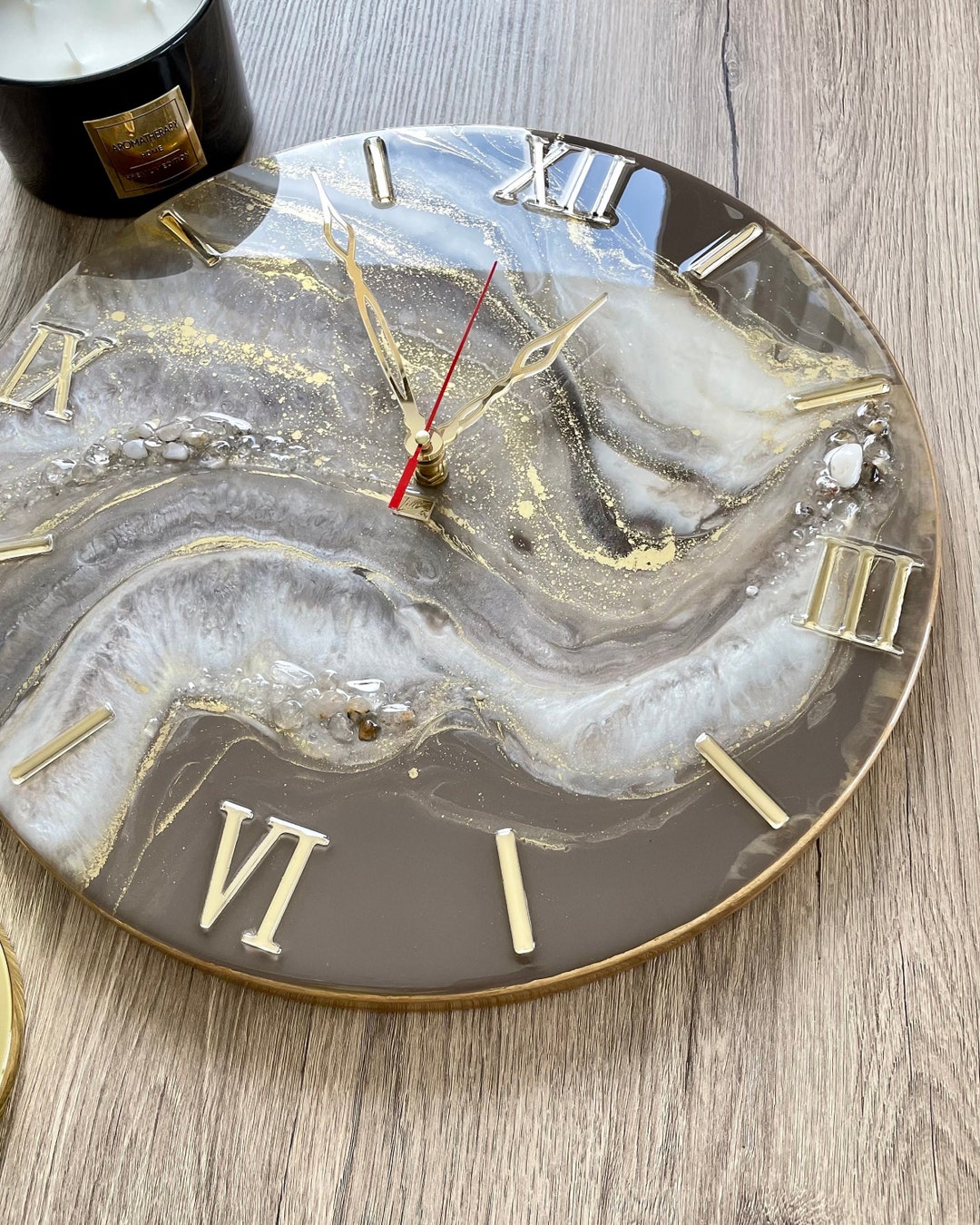 Epoxy Resin Art Clock Home Decor Modern Wall Art Wall Clock - Etsy