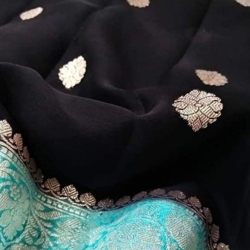 Khaddi Sari Georgette - Etsy