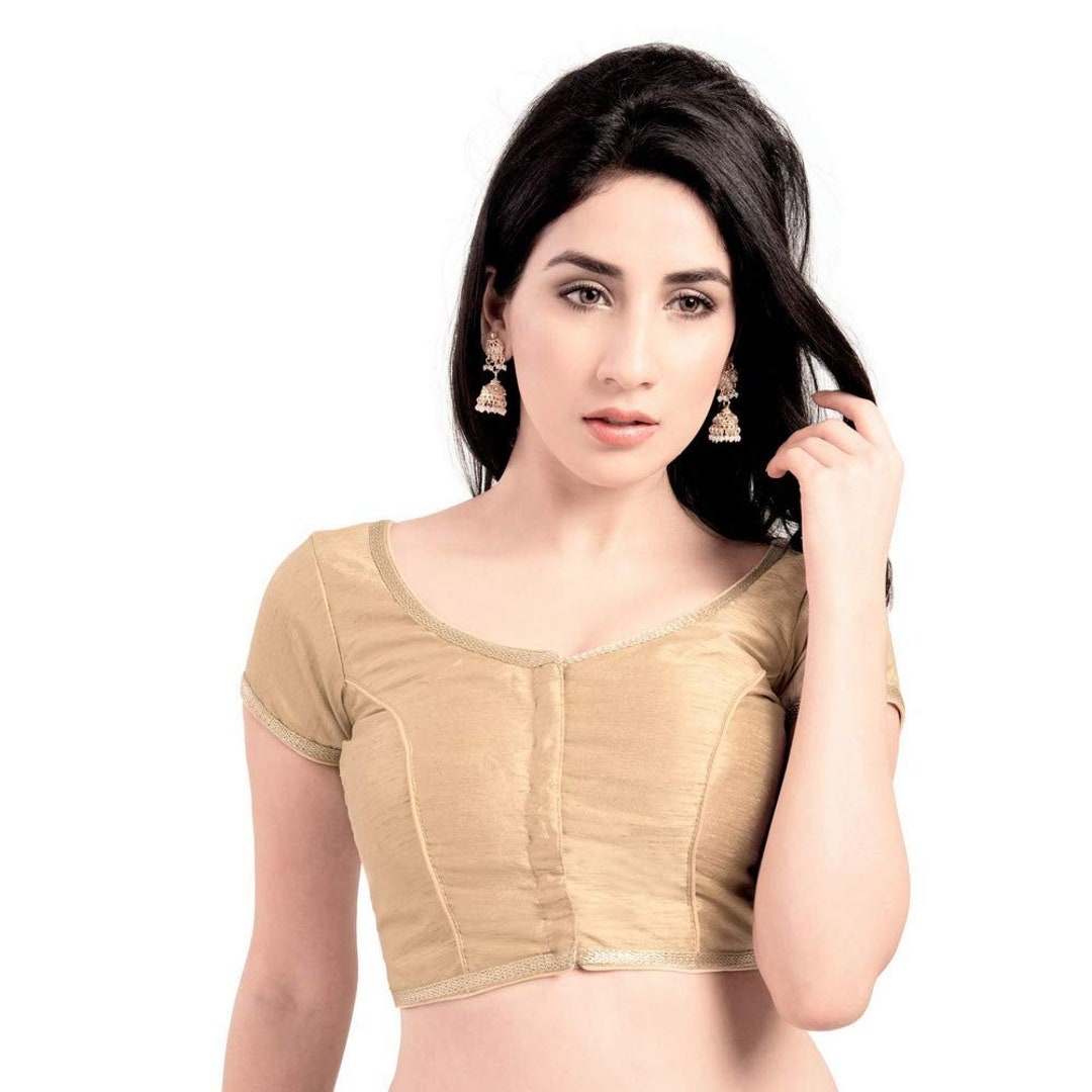 Golden Raw Silk Sabyasachi Blouse Designer Blouse Indian Readymade Sari ...