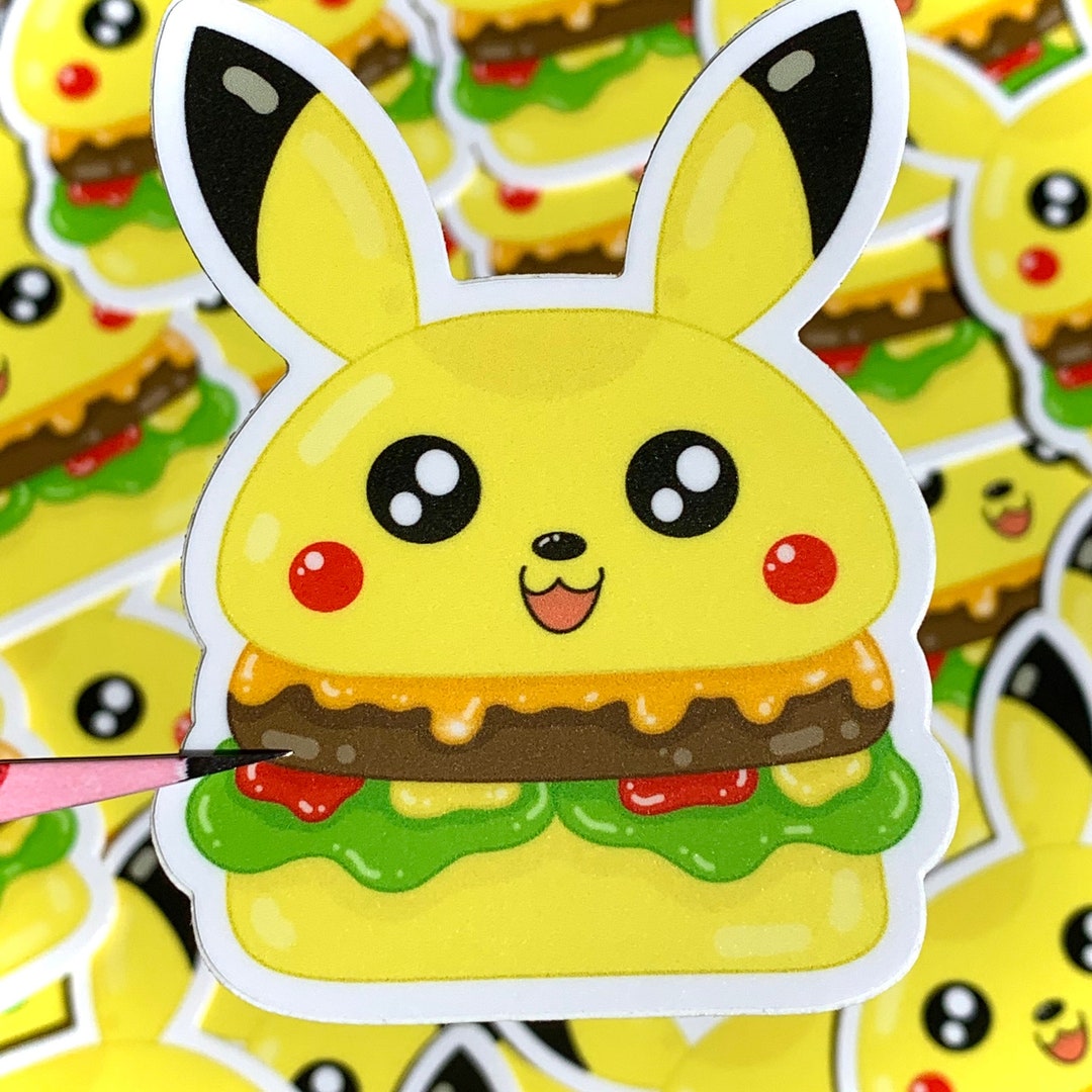 Pikachu Burger Sticker - Etsy