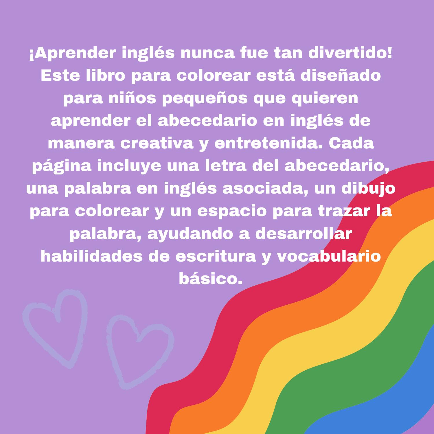 Aprende Inglés: Colorea Y Traza El Abecedario - Etsy