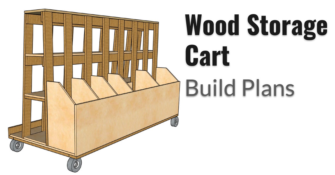 Rolling Lumber Storage Cart Build Plans: Shop Organization (digital ...