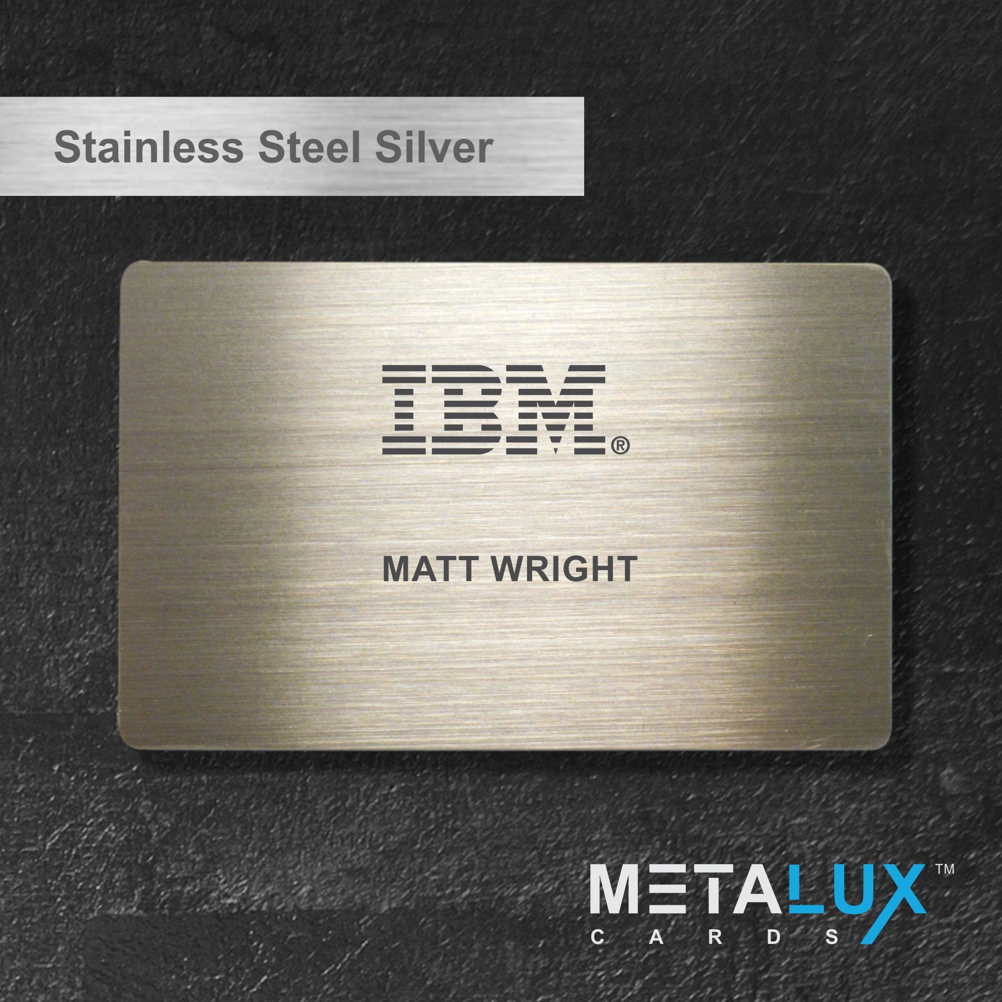 Deluxe Stainless Steel Perma-etch Metalux Series | Membership Cards ...