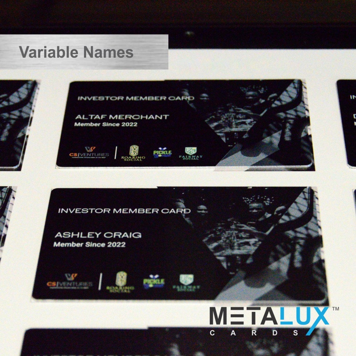 Custom Printed Metal Cards Credit Card Sized Aluminum for Membership ...