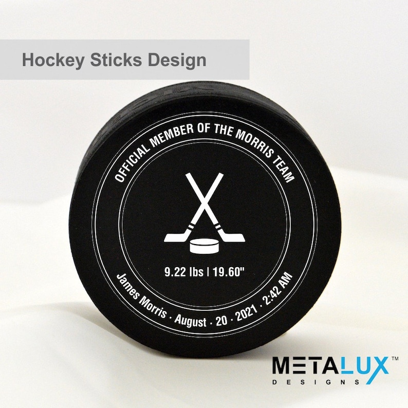 Personalized Newborn Baby Custom Official Hockey Puck Birth ...