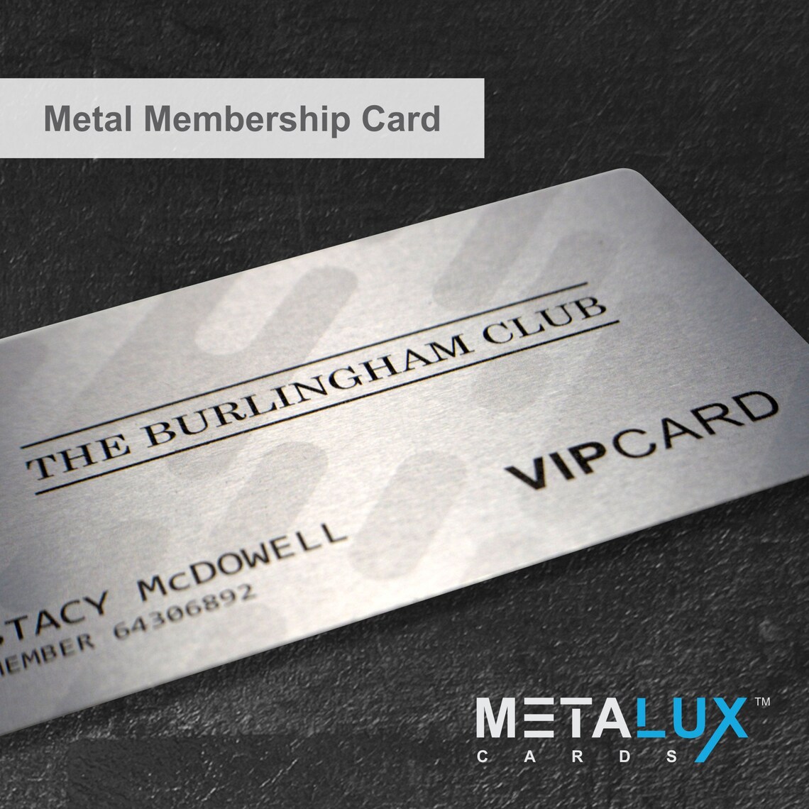 Custom Printed Metal Cards Credit Card Sized Aluminum for Membership ...