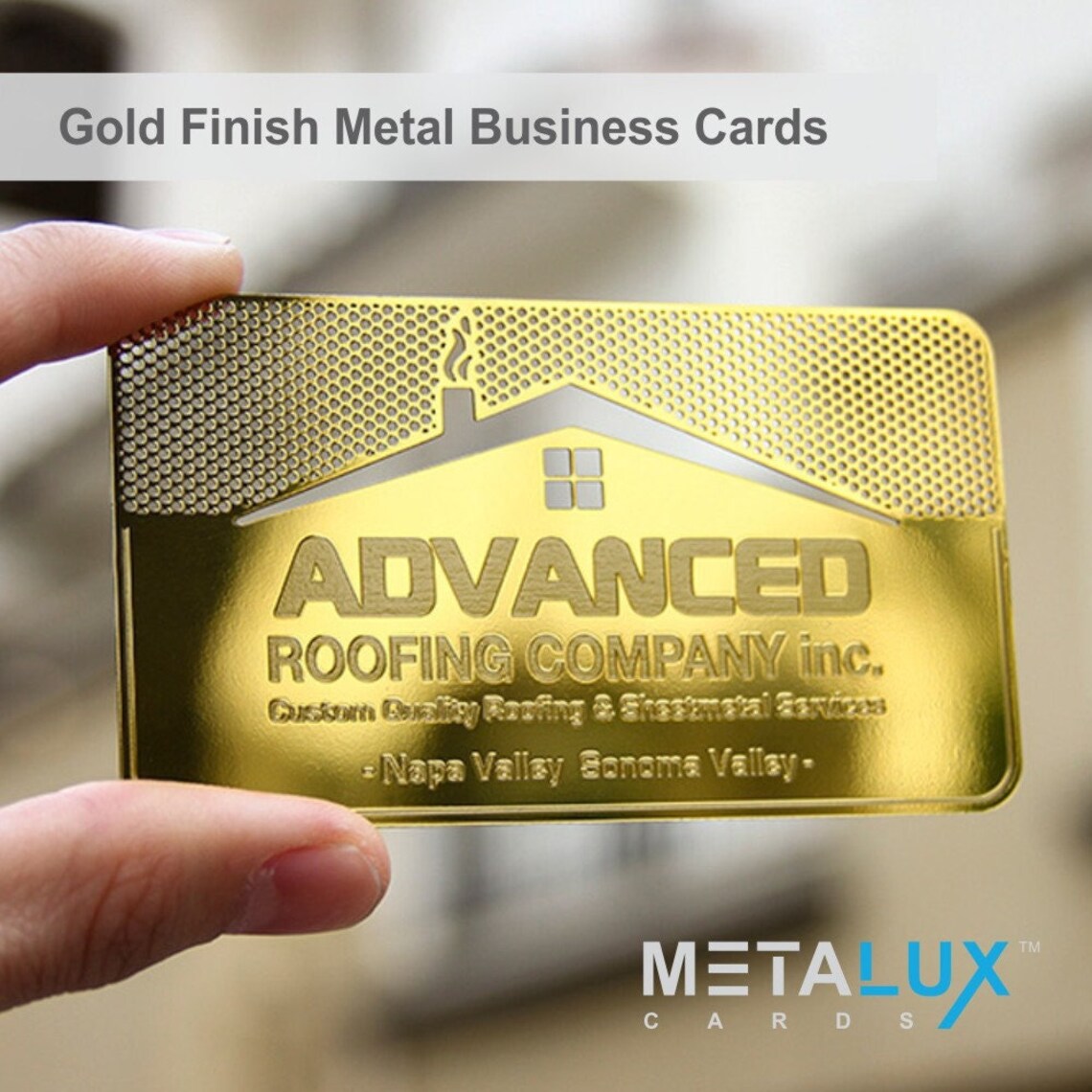 Metalux Gold Finish Metal Business Cards Membership Cards - Etsy