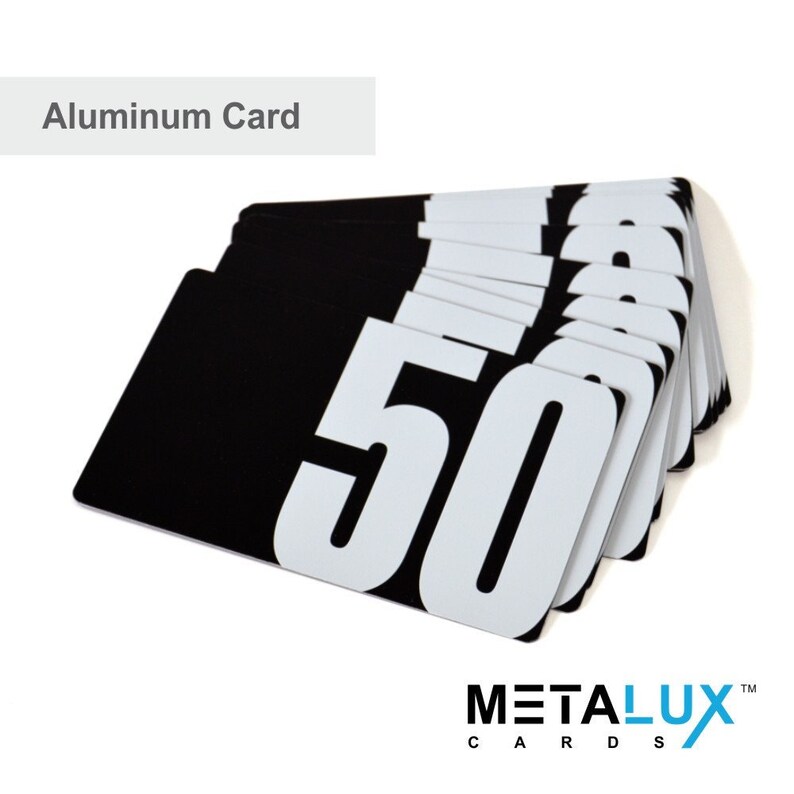 Custom Printed Metal Cards Credit Card Sized Aluminum for | Etsy