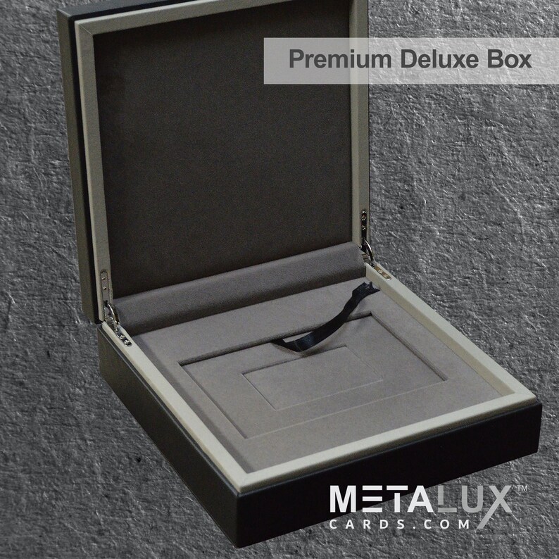Deluxe PREMIUM Series Leather Card Holder Box – Magnetic Cover ...