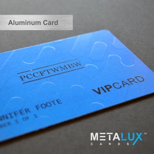 Custom Printed Metal Cards Credit Card Sized Aluminum for Membership ...