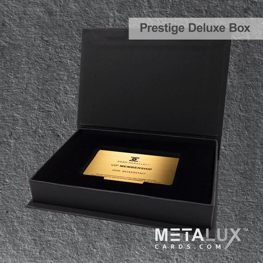 Deluxe PRESTIGE Magnetic Card Holder Box – Custom Printed Card Box With ...