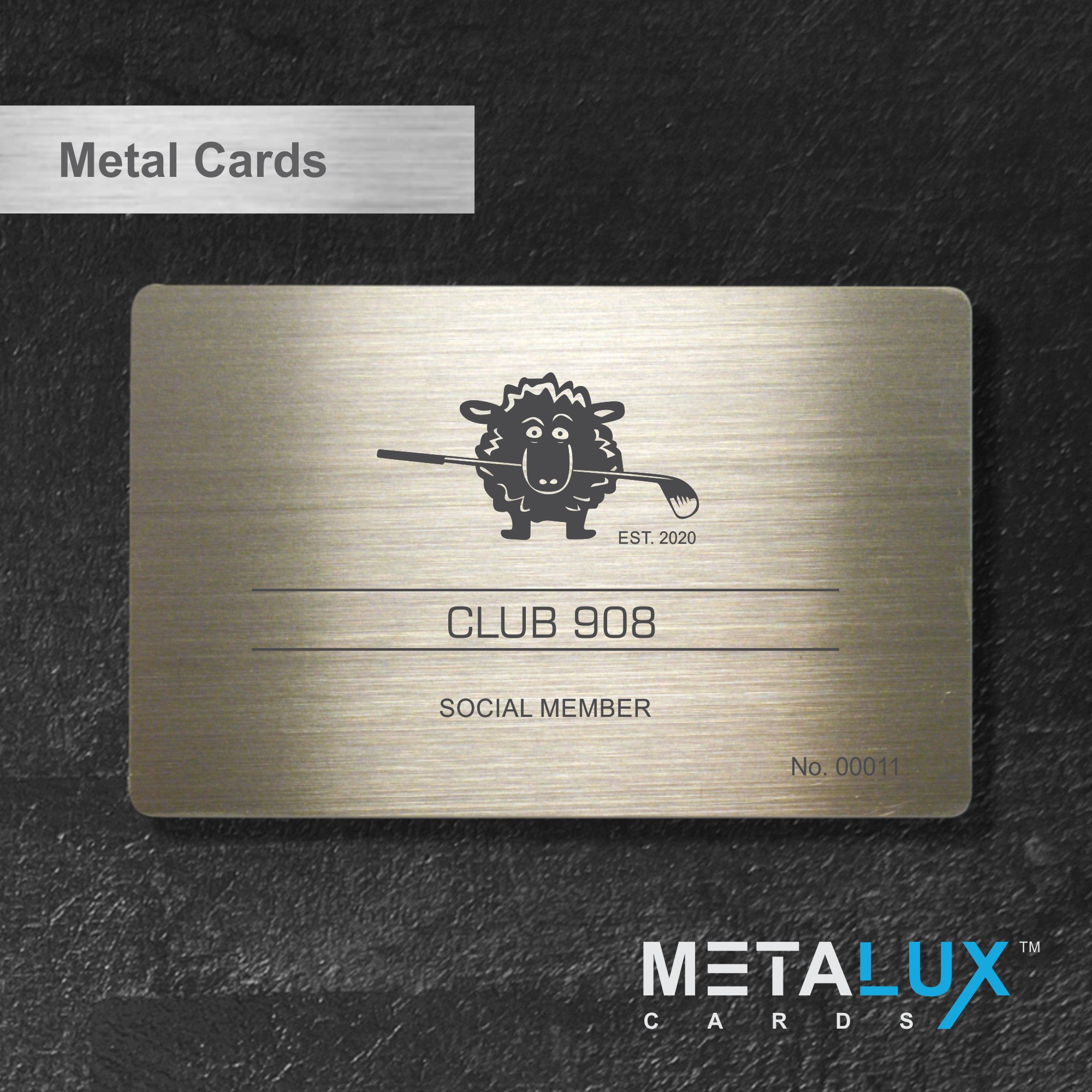 Custom Printed Metal Cards Credit Card Sized Aluminum for Membership ...