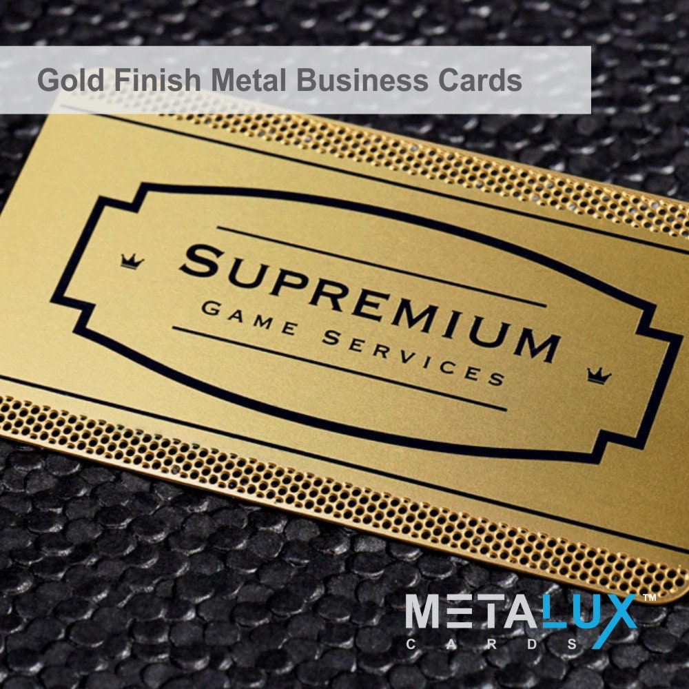 Metalux Gold Finish Metal Business Cards Membership Cards VIP Cards ...