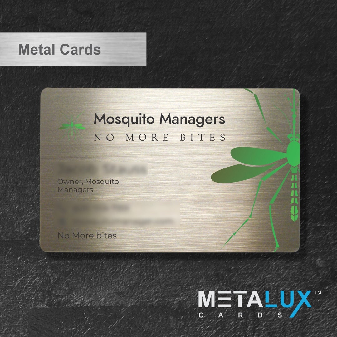 Custom Printed Metal Cards Credit Card Sized Aluminum for Membership ...