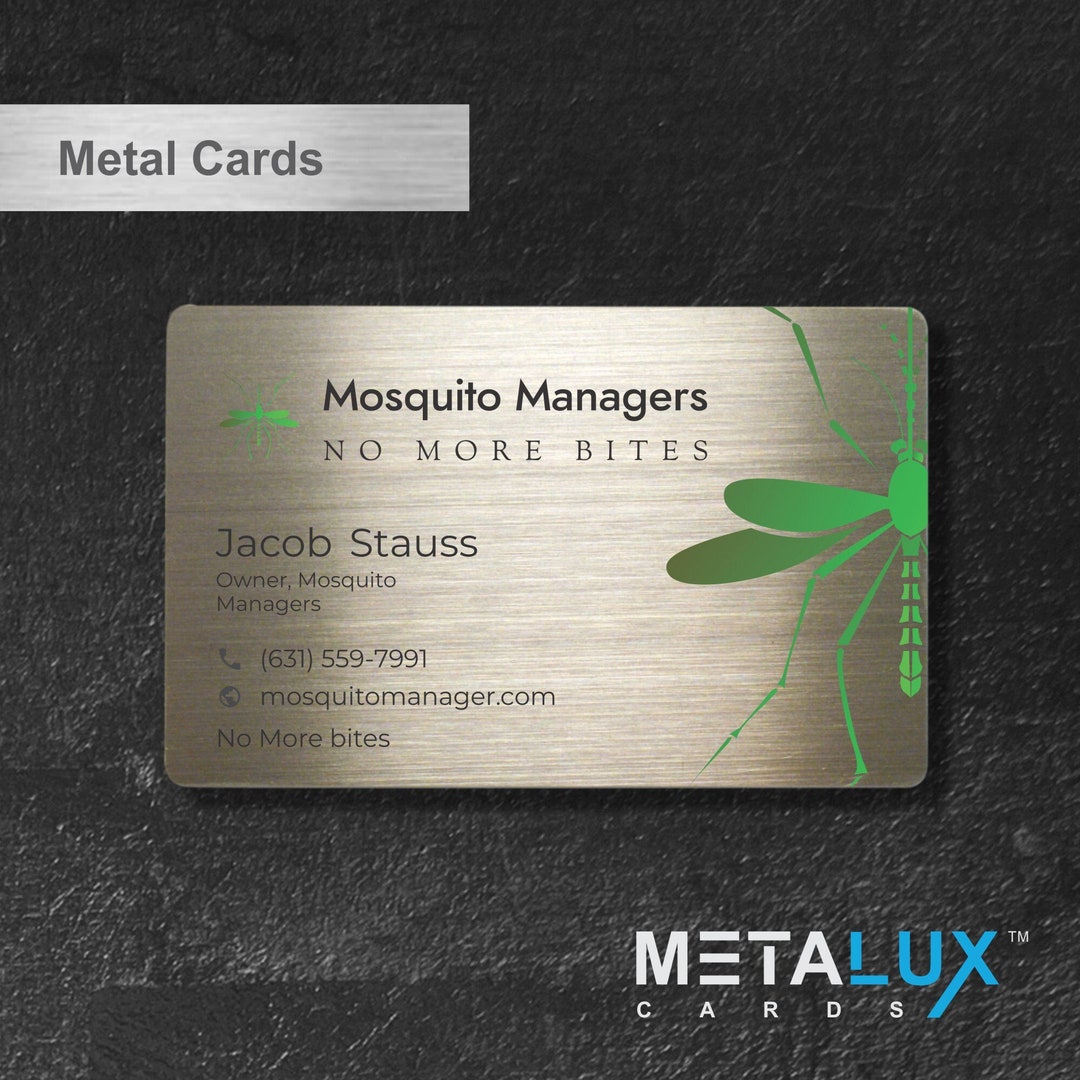 Custom Printed Metal Cards Credit Card Sized Aluminum for - Etsy