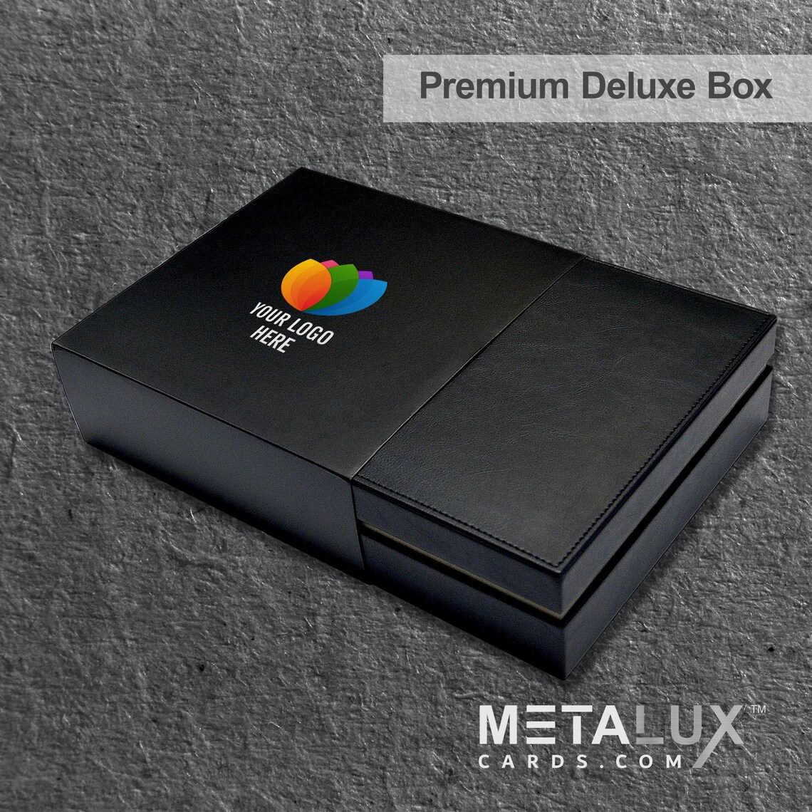 Deluxe PREMIUM Series Leather Card Holder Box – Magnetic Cover ...