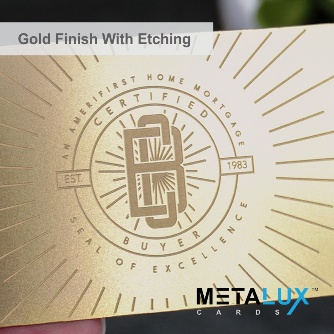 Metalux Gold Finish Metal Business Cards Membership Cards - Etsy