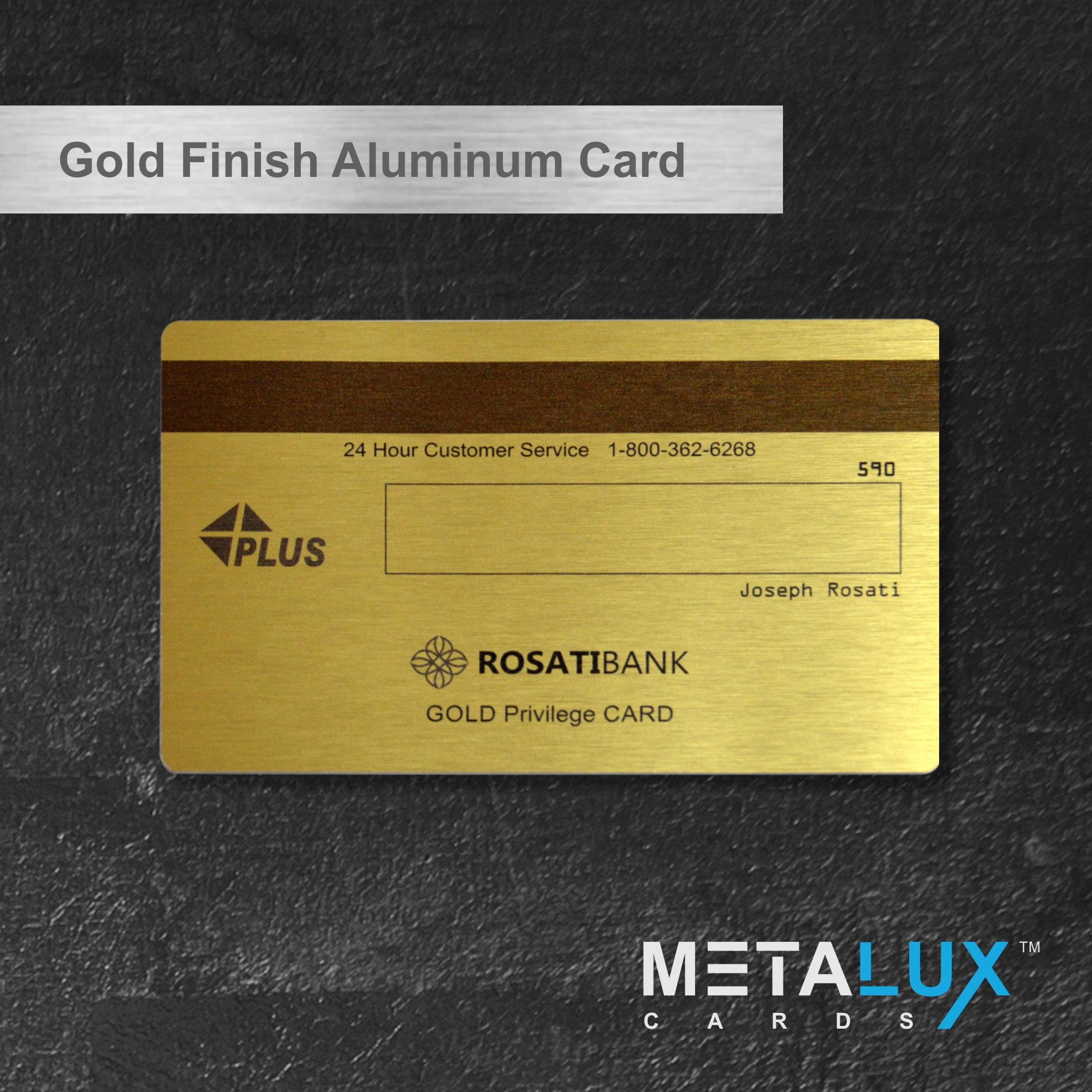 Custom Printed Metal Gold Cards Credit Card Sized Business, Membership ...