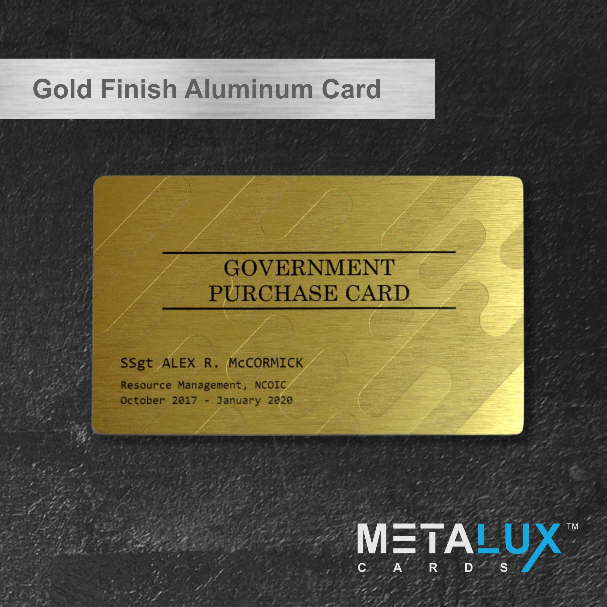 Custom Printed Metal Gold Cards Credit Card Sized Business, Membership ...