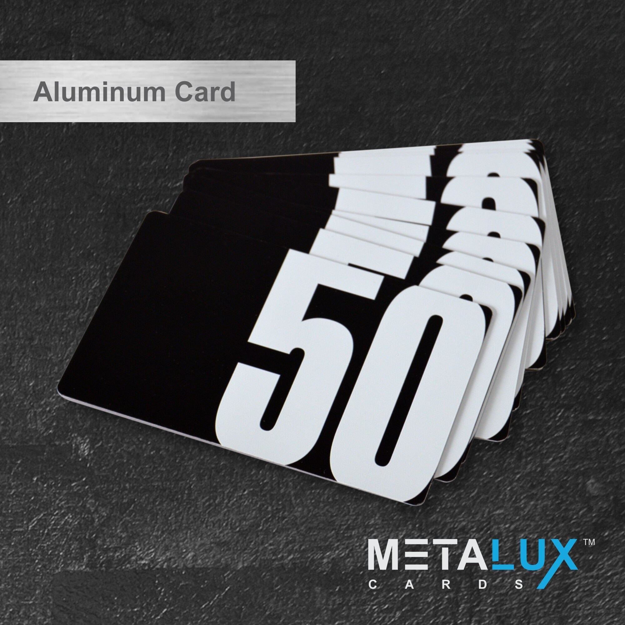 Custom Printed Metal Cards Credit Card Sized Aluminum for Membership ...