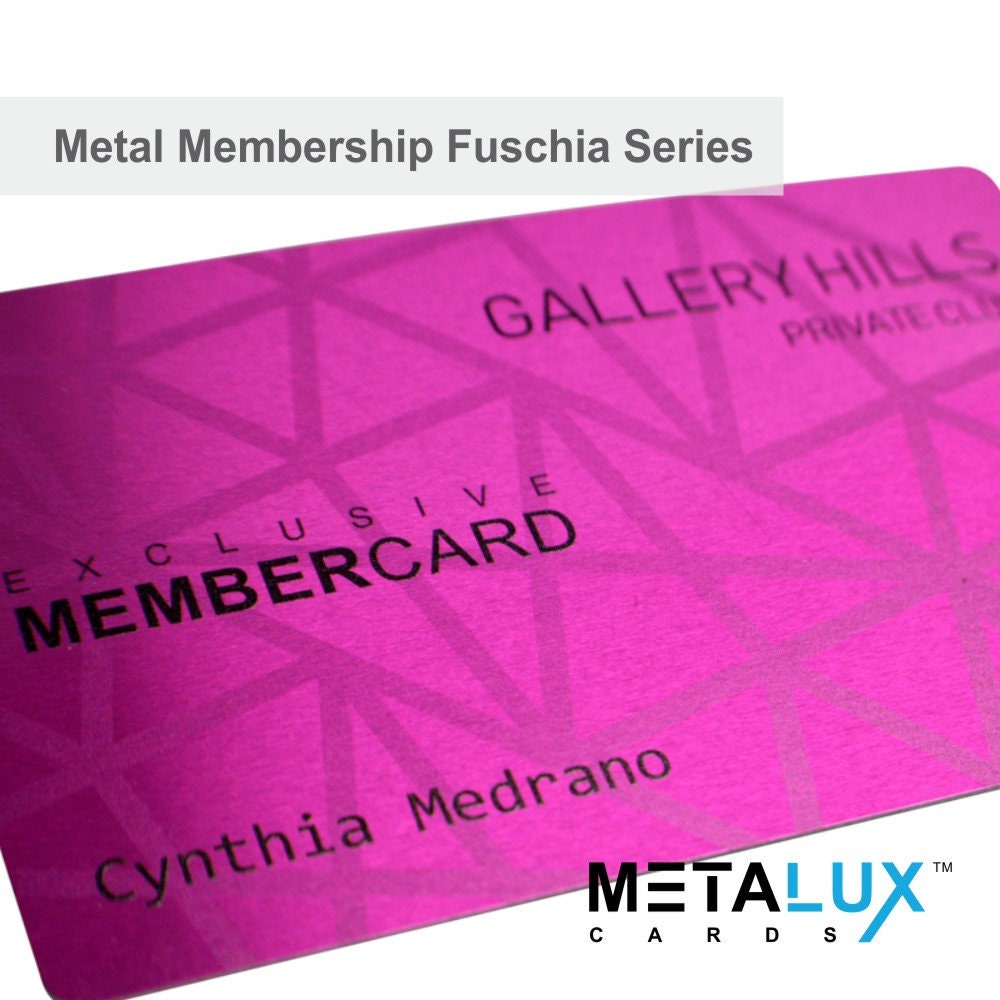 Custom Printed Metal Cards Credit Card Sized Aluminum for | Etsy