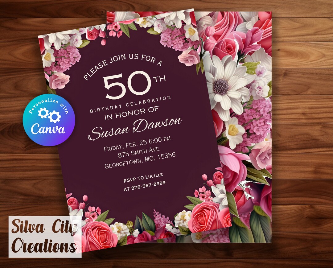 Editable Spring Event Invitation Birthday Invite Spring Invitation ...