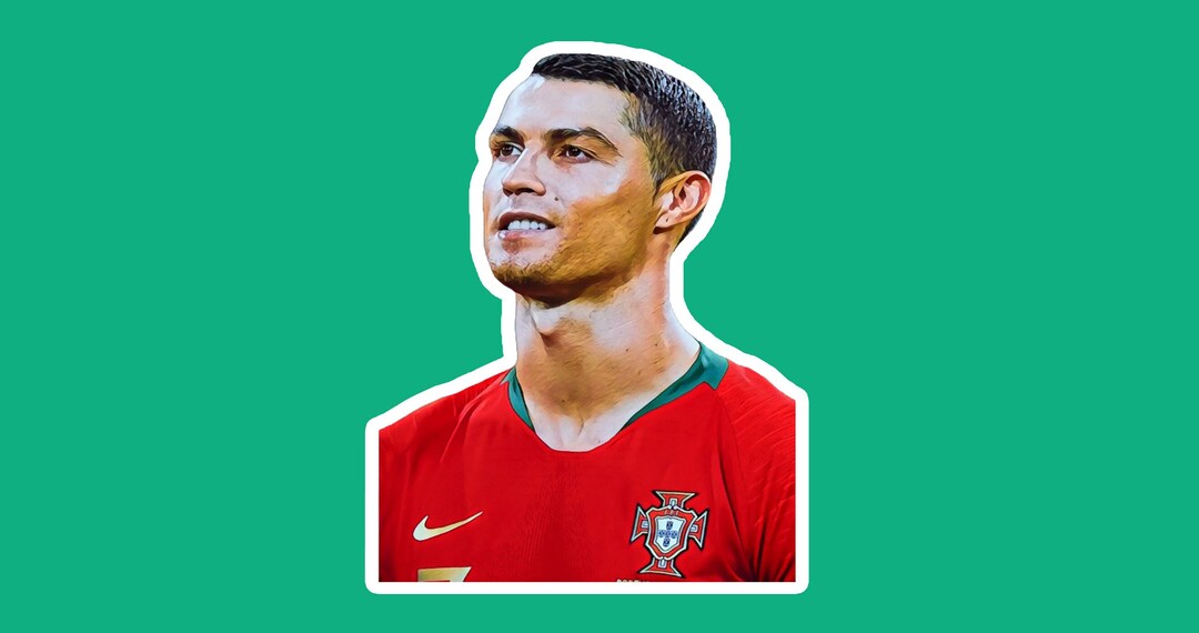 Cristiano Ronaldo Portrait Laptop Sticker Decal Planner Water Bottle - Etsy