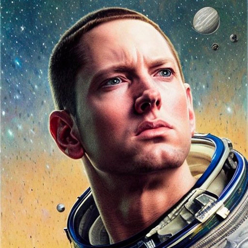 Eminem Astronaut Portrait Laptop Sticker Decal Planner Water - Etsy