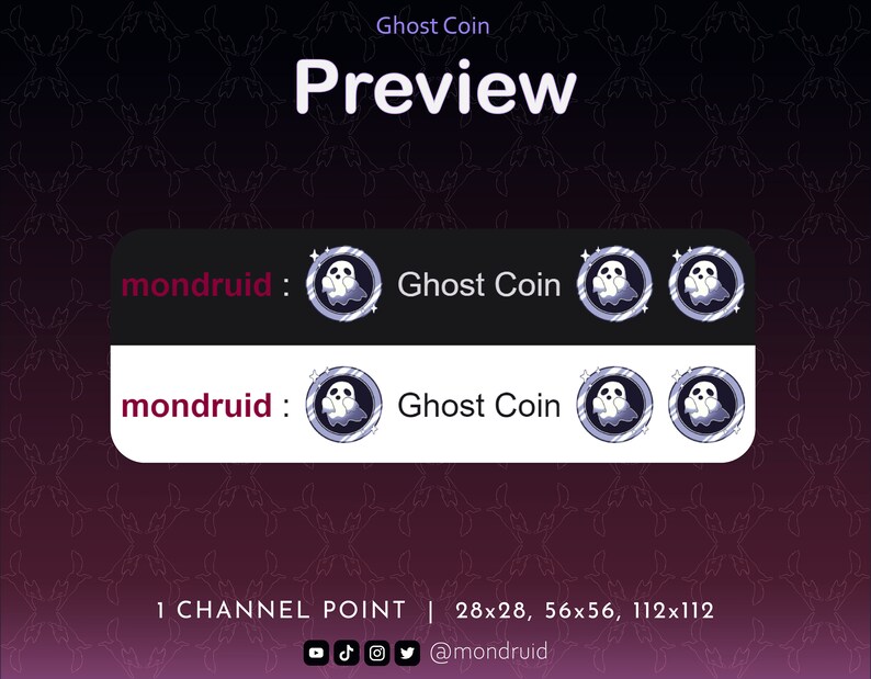 CHANNEL POINT | Ghost Coin | Emote | Twitch | Youtube | Discord | Streamer Resources | Halloween ...
