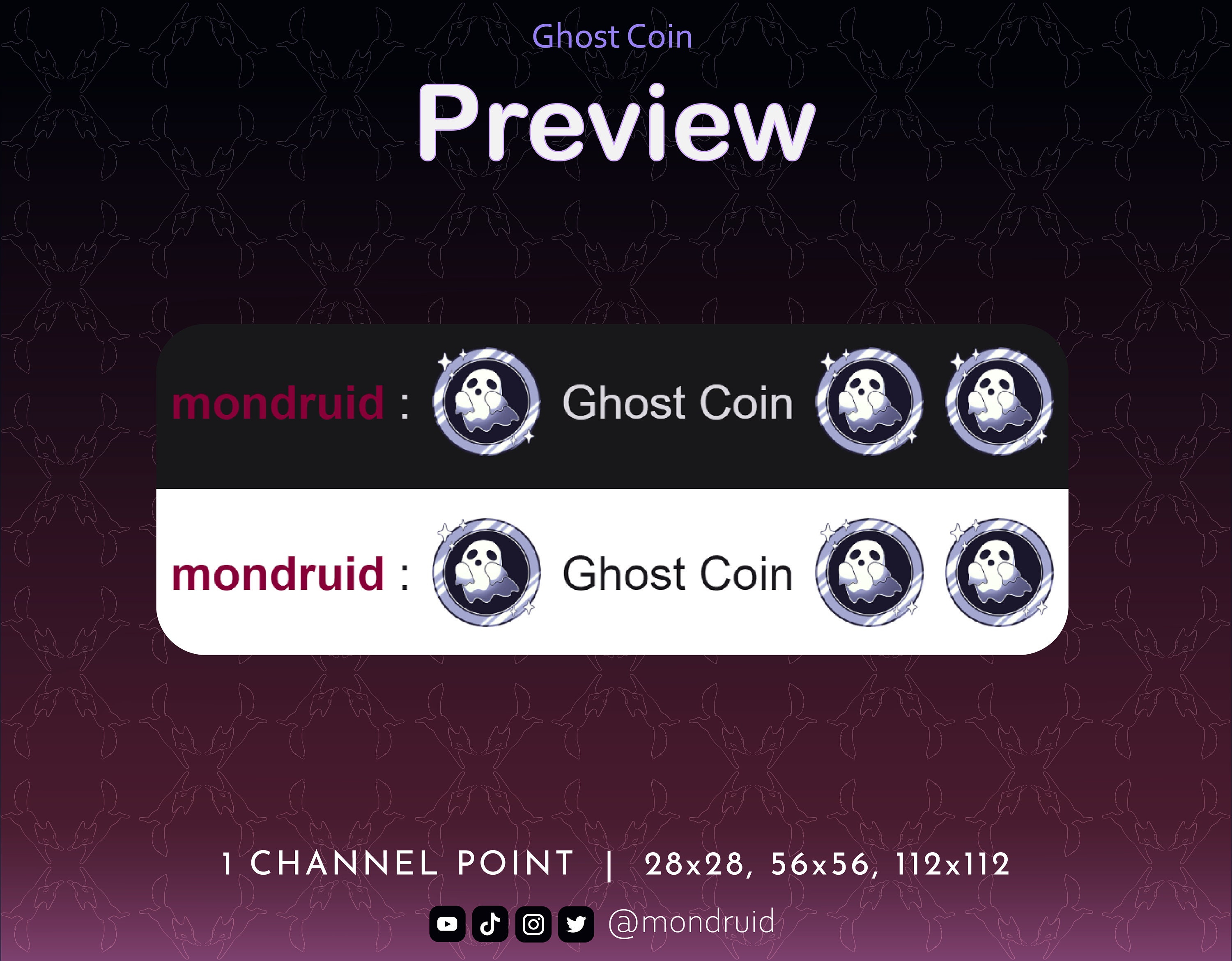 CHANNEL POINT | Ghost Coin | Emote | Twitch | Youtube | Discord ...