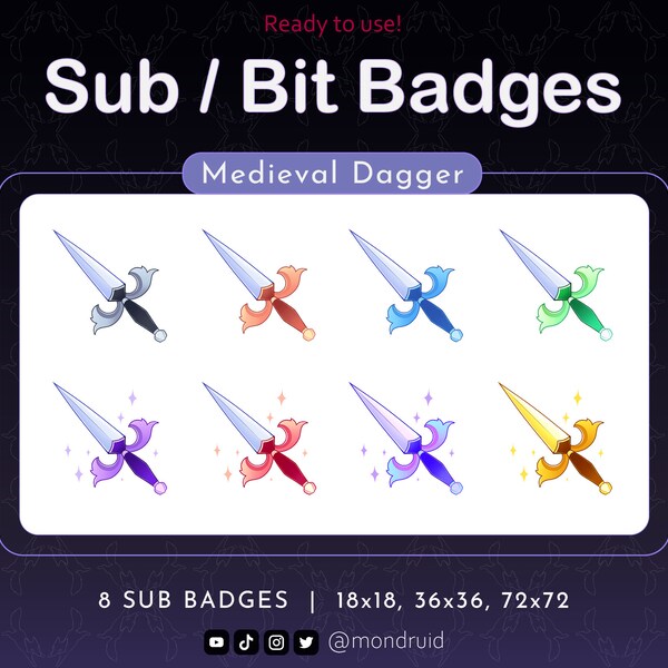 Twitch Swords Badges - Etsy