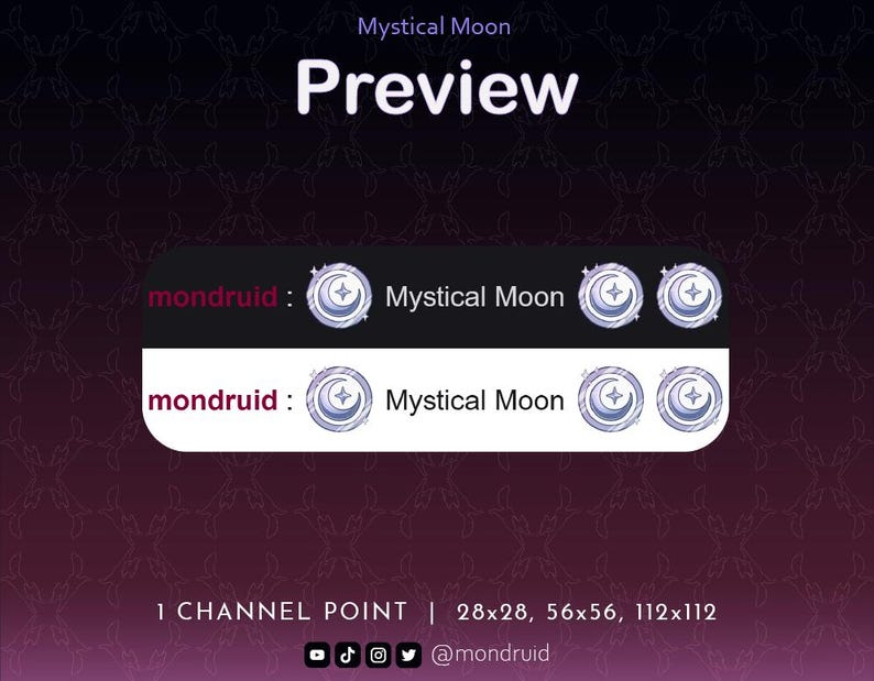 CHANNEL POINT | Mystical Moon | Emote | Twitch | Youtube | Discord ...