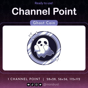 CHANNEL POINT Ghost Coin Emote Twitch (Download Now) - Etsy