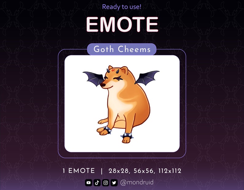 EMOTE | Goth Cheems | Twitch | Youtube | Discord | Streamer Resources ...