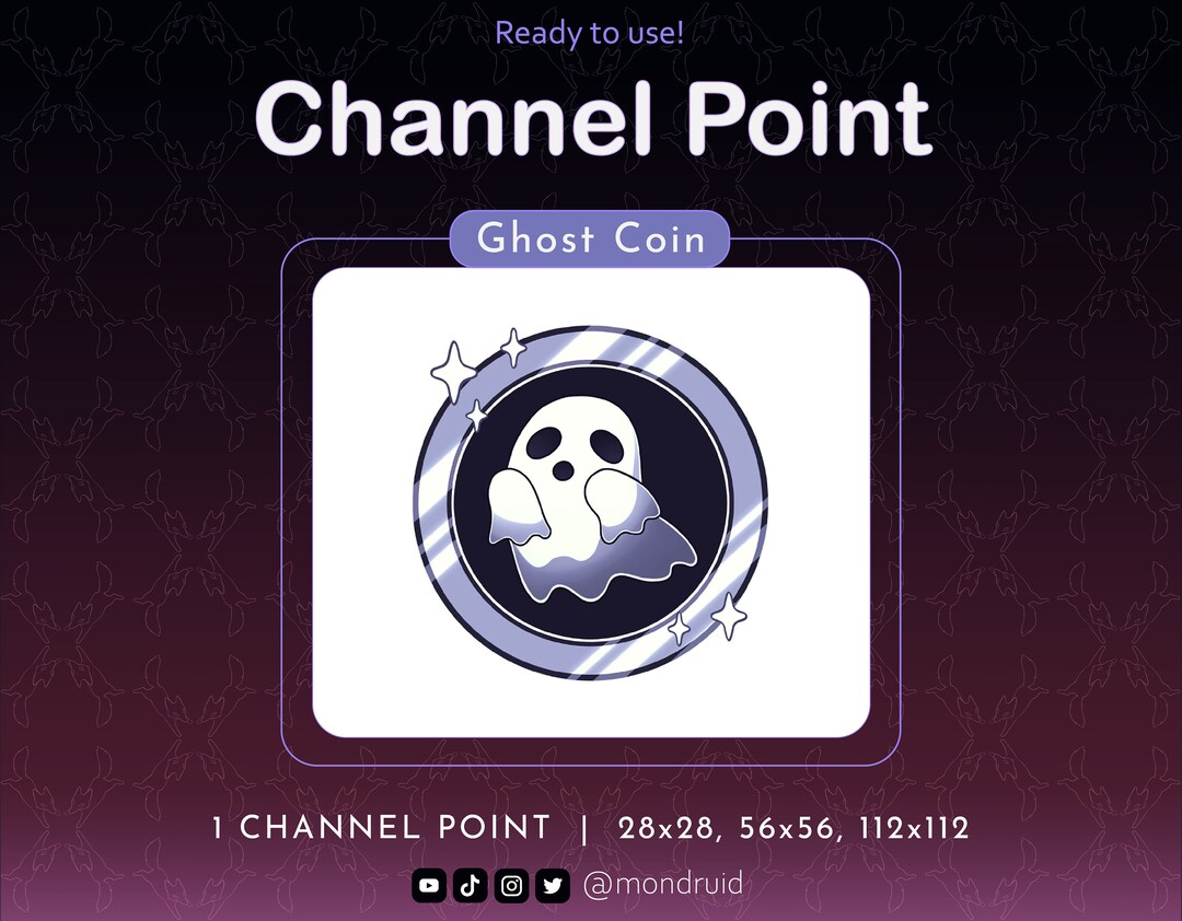 CHANNEL POINT | Ghost Coin | Emote | Twitch | Youtube | Discord | Streamer Resources | Halloween ...