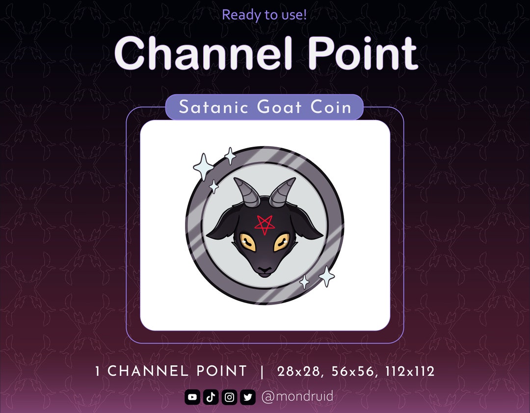 CHANNEL POINT | Satanic Goat Coin | Emote | Twitch | Youtube | Discord ...