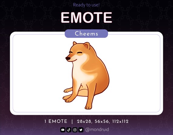 EMOTE Cheems Twitch Youtube Discord Streamer | Etsy UK