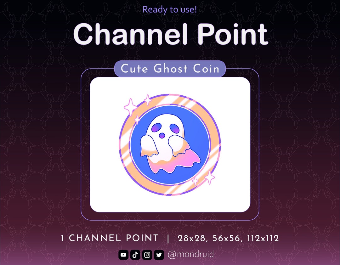 CHANNEL POINT | Cute Ghost Coin | Emote | Twitch | Youtube | Discord ...