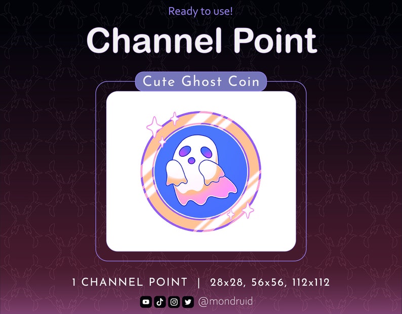 CHANNEL POINT | Cute Ghost Coin | Emote | Twitch | Youtube | Discord ...